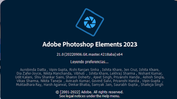 Buscar versiones de productos de Photoshop/Premiere Elements